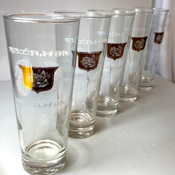 Vintage | Dining | Vintage Mcm Pharmacy Rx Set 5 Glasses Cocktail ...